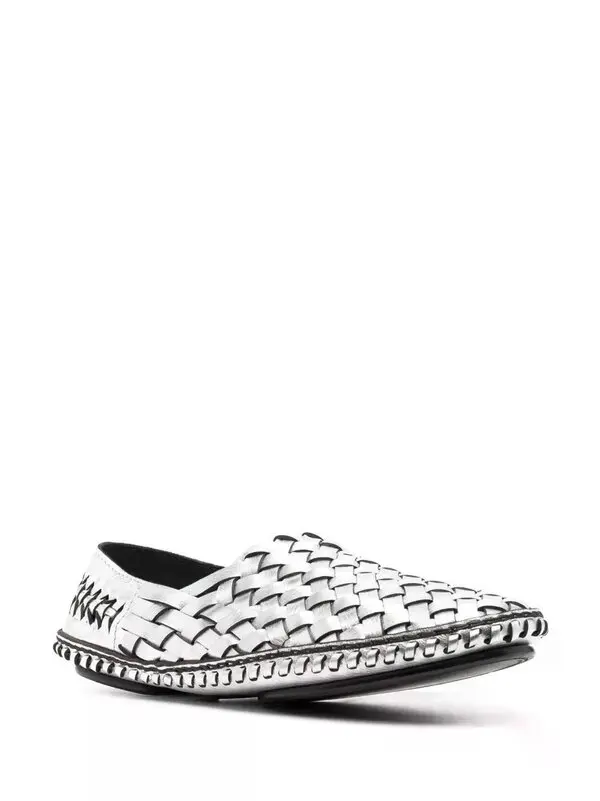 Saint Laurent Neil Woven Metallic Loafers