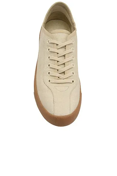 THE ROW Canvas Lace Up Sneakers - Sage Tint