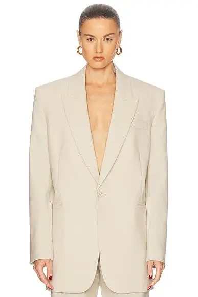 Saint Laurent Tailored Blazer - Beige