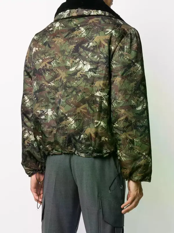 Random Identities Camouflage Print Hooded Jacket
