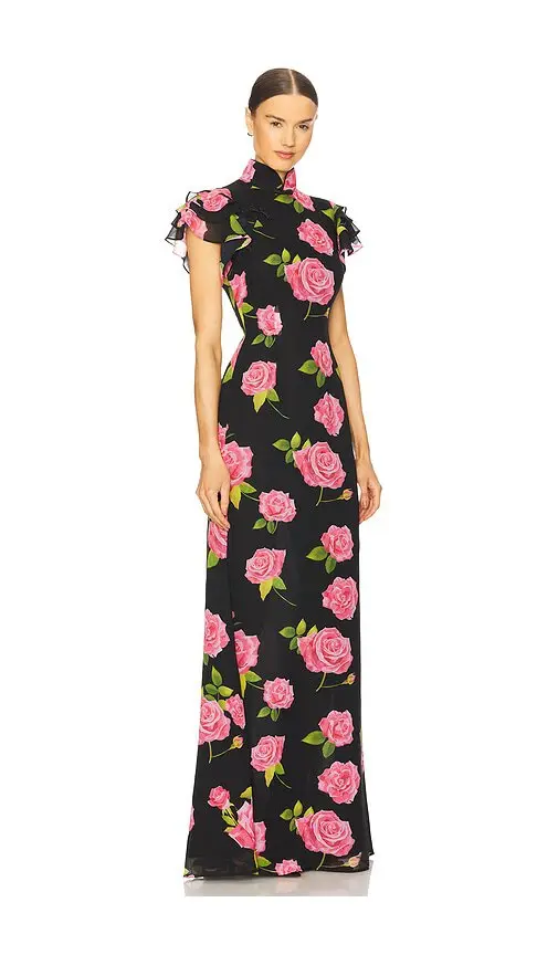 SAU LEE Sylvie Floral Maxi Dress