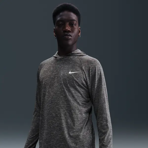 Nike Hydroguard Essential Dri-fit Uv Long Sleeve Hooded Top - Black