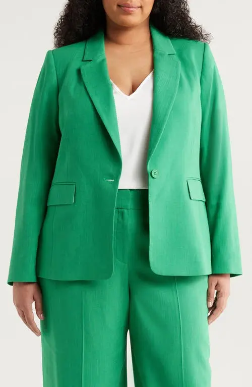 TAHARI ASL One-button Blazer - Clover