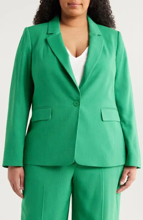 TAHARI ASL One-button Blazer - Clover