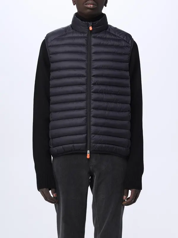 SAVE THE DUCK Quilted Zip-up Waistcoat - Black