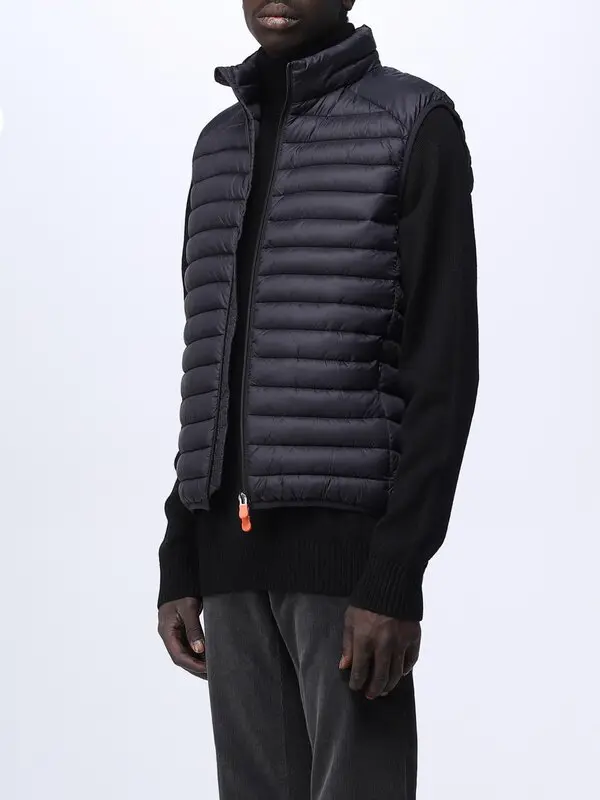 SAVE THE DUCK Quilted Zip-up Waistcoat - Black