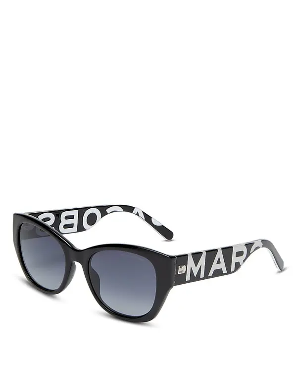 Marc Jacobs Rectangle Sunglasses, 54mm - Black/smoke