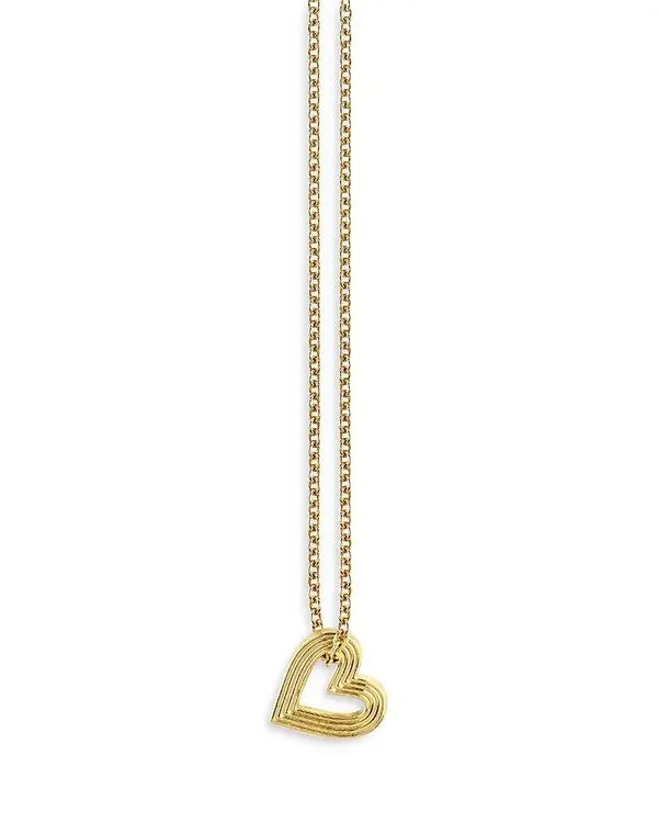SYDNEY EVAN 14k Yellow Heart Pendant Necklace - Gold