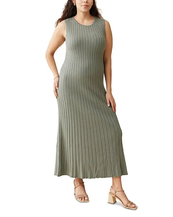 INGRID & ISABEL Knit Maternity Maxi Dress - Agave