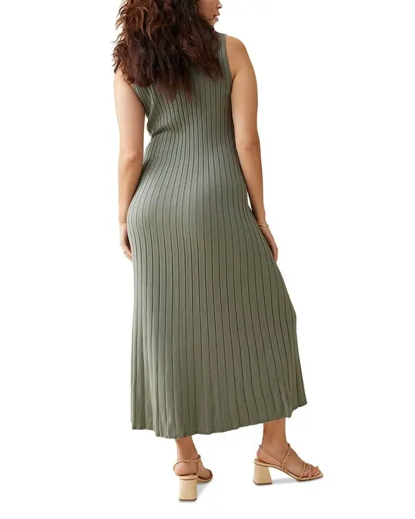 INGRID & ISABEL Knit Maternity Maxi Dress - Agave