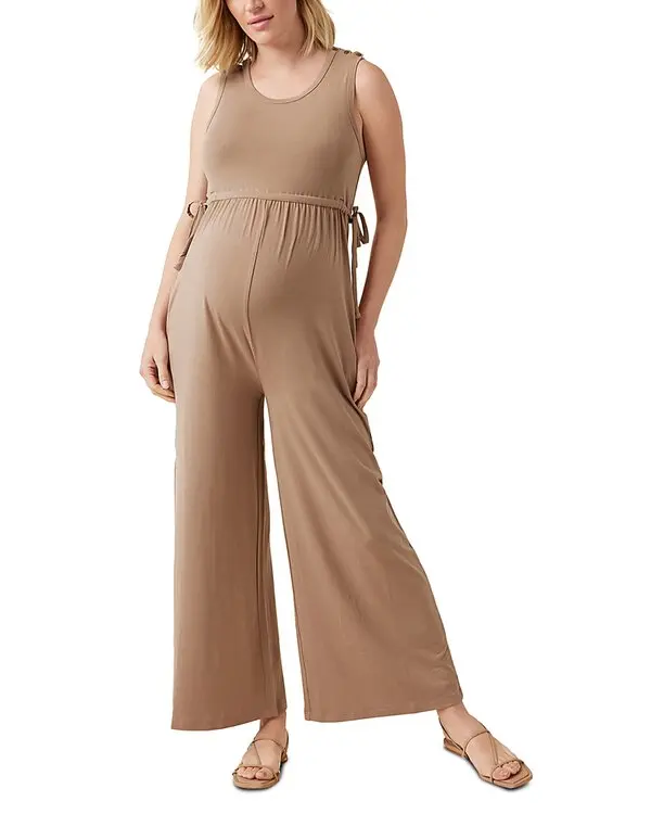 INGRID & ISABEL Nursing Jumpsuit - Latte