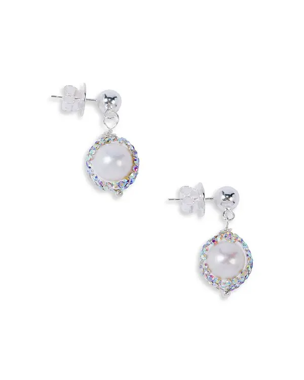 PEARL OCTOPUSS.Y Pearl Drop Earrings - Silver