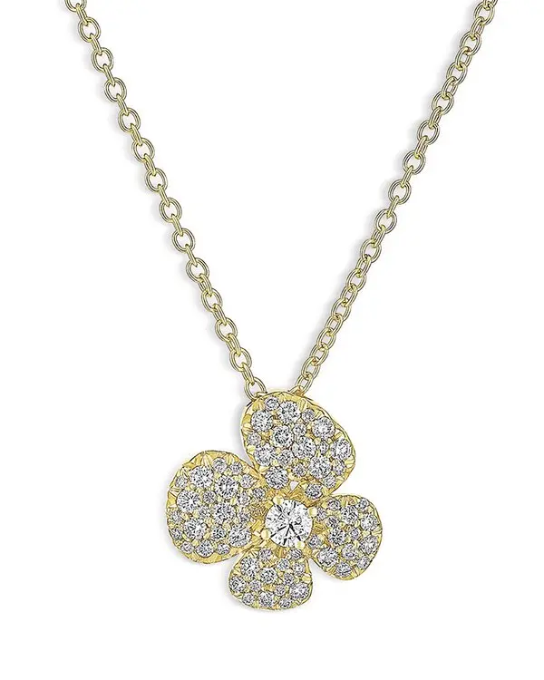 Miseno 18k Yellow Diamond Clover Pendant Necklace - Gold