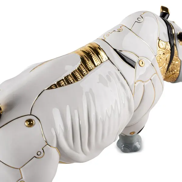 LLADRO Rhinoceros Cyborg Sculpture