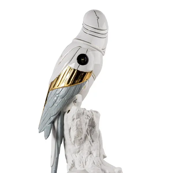 LLADRO Macaw Bird Cyborg Sculpture