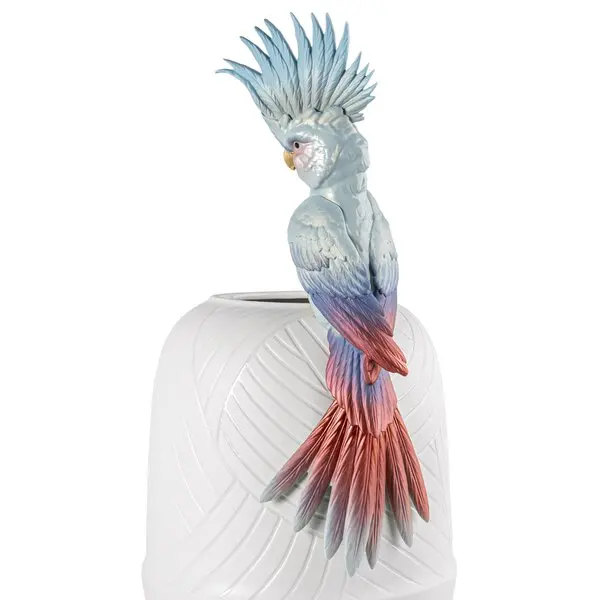 LLADRO Cockatoo Vase - Multi