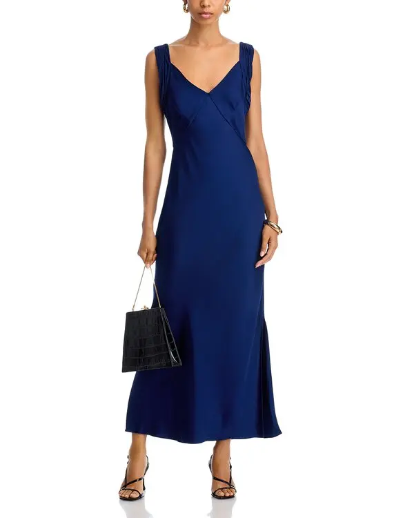 French Connection Ennis Satin Dress - Royal Blue