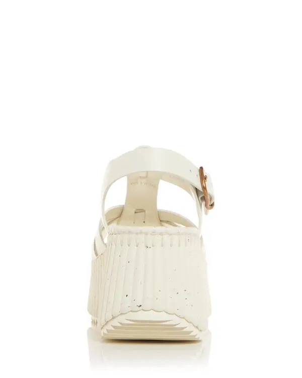Chloé Nama Wedge Sandals - Eggshell