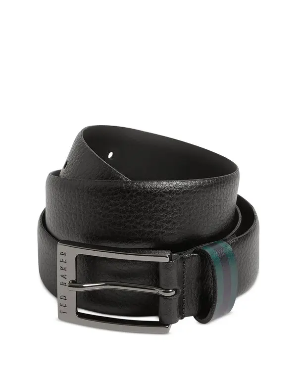 Ted Baker London Kendon Stripe Leather Belt