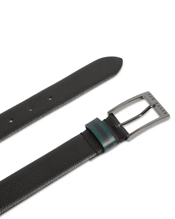 Ted Baker London Kendon Stripe Leather Belt