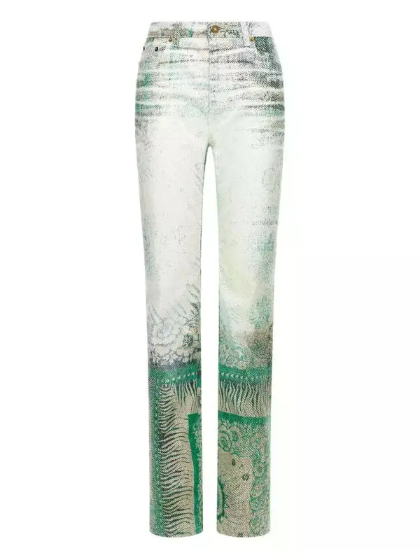 Roberto Cavalli Bandana-print Jeans