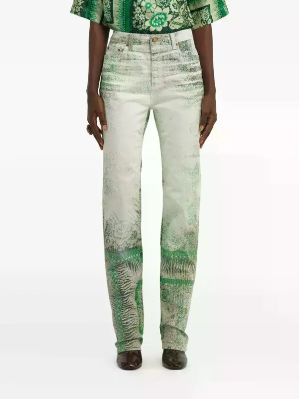 Roberto Cavalli Bandana-print Jeans
