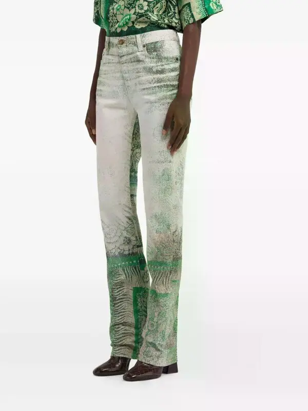 Roberto Cavalli Bandana-print Jeans