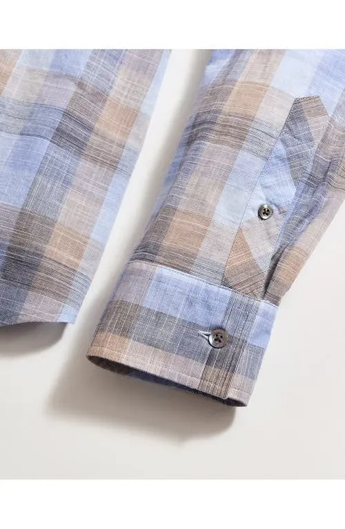 Billy Reid Hutcheson Standard Fit Check Cotton Button-up Shirt - Multi