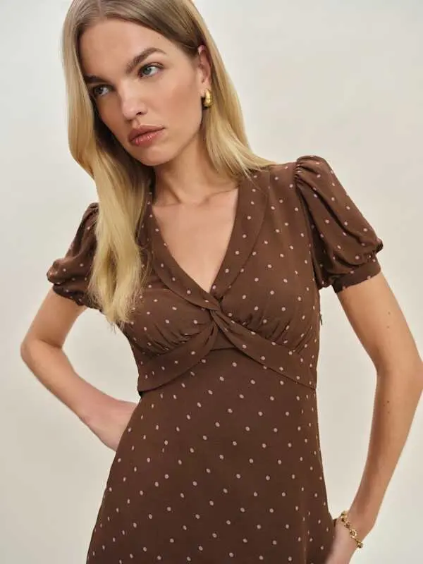 REFORMATION Michelle Maxi Dress - Brown