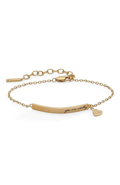 ALEX AND ANI You Are Worthy Inline Bracelet - Gold