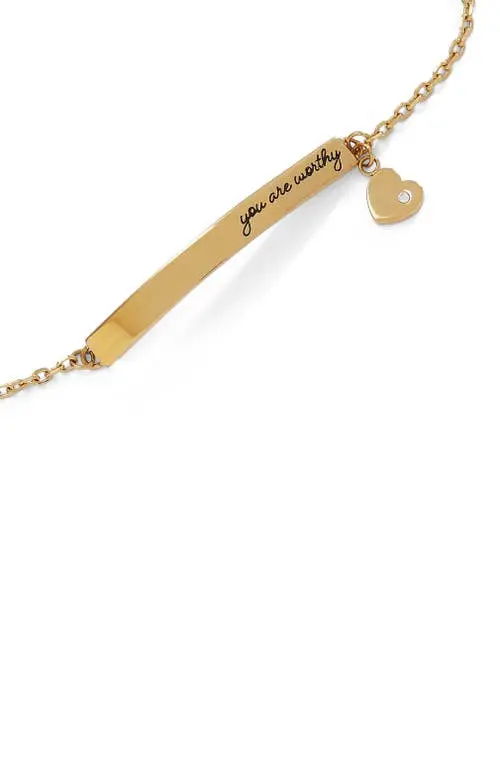 ALEX AND ANI You Are Worthy Inline Bracelet - Gold