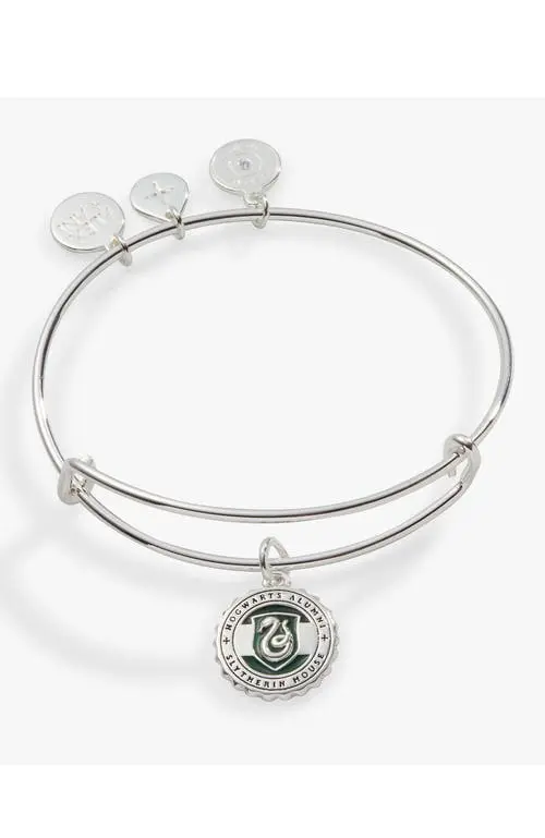 ALEX AND ANI Harry Potter™ Slytherin House Charm Bangle Bracelet - Silver