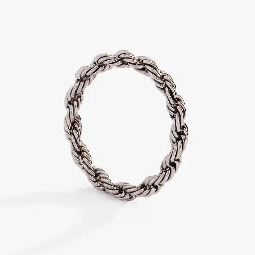 ALEX AND ANI French Rope Chain Ring - Silver