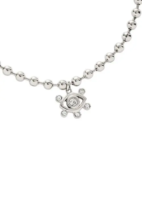 ALEX AND ANI Evil Eye Ball Chain Bracelet - Silver