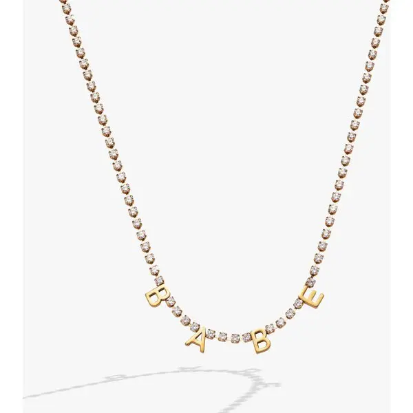 ALEX AND ANI Babe Tennis Chain Necklace - Gold