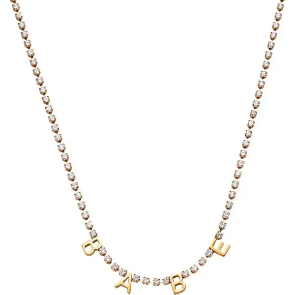 ALEX AND ANI Babe Tennis Chain Necklace - Gold