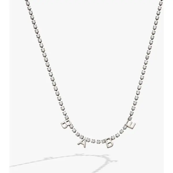 ALEX AND ANI Babe Tennis Chain Necklace - Silver