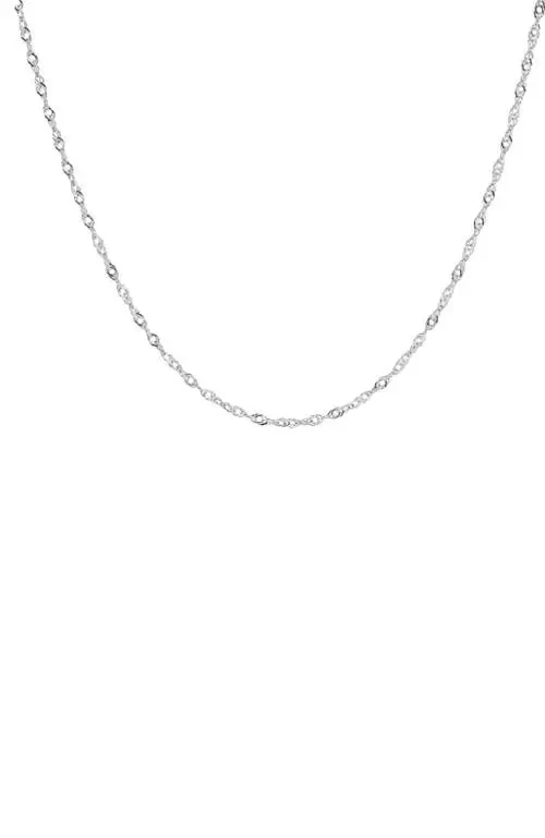 ALEX AND ANI Singapore Chain Layering Necklace - Silver