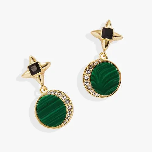 ALEX AND ANI Drop Earrings - Malachite