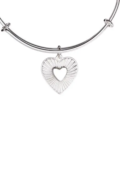 ALEX AND ANI Heart Burst Charm Bangle Bracelet