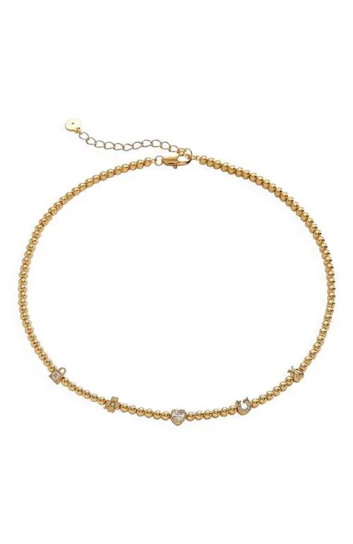 ALEX AND ANI Love And Luck Tennis Necklace - Gold