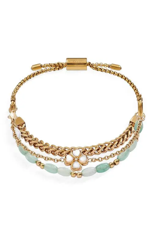 ALEX AND ANI Four-leaf Clover Bracelet Set - Gold