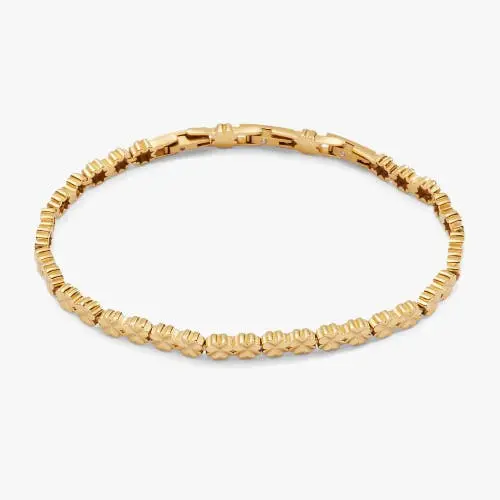 ALEX AND ANI Lucky Clover Tennis Bracelet - Gold