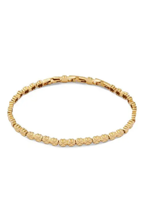 ALEX AND ANI Lucky Clover Tennis Bracelet - Gold