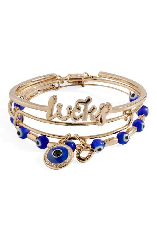ALEX AND ANI Evil Eye Bangle Bracelet Set Of 3 - Gold