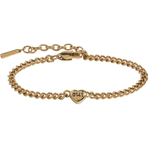 ALEX AND ANI Oui Non Heart Inline Bracelet - Gold