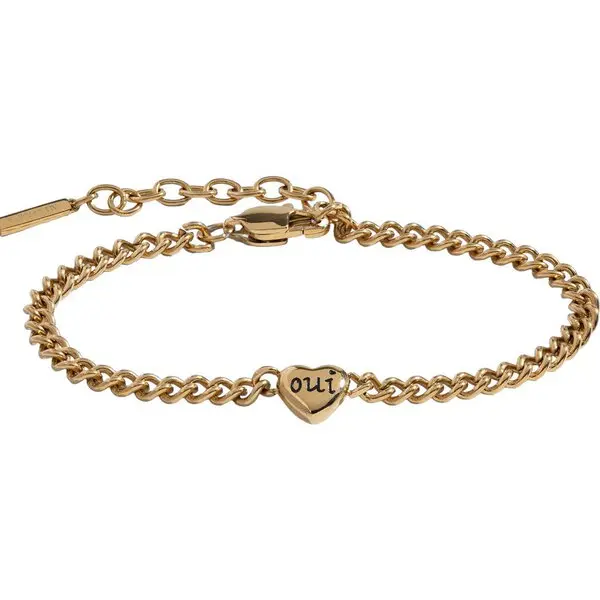 ALEX AND ANI Oui Non Heart Inline Bracelet - Gold