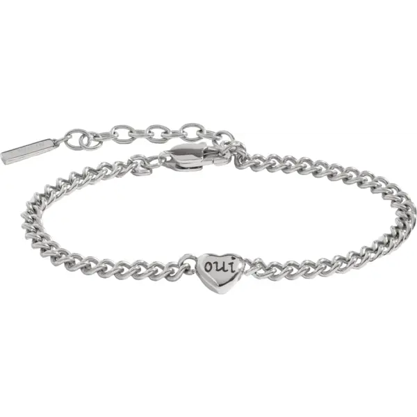 ALEX AND ANI Oui Non Heart Inline Bracelet - Silver