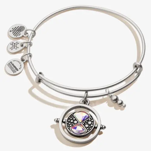 ALEX AND ANI Harry Potter™ Time Turner Spinner Charm Bangle Bracelet - Silver
