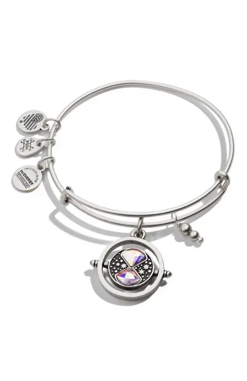 ALEX AND ANI Harry Potter™ Time Turner Spinner Charm Bangle Bracelet - Silver